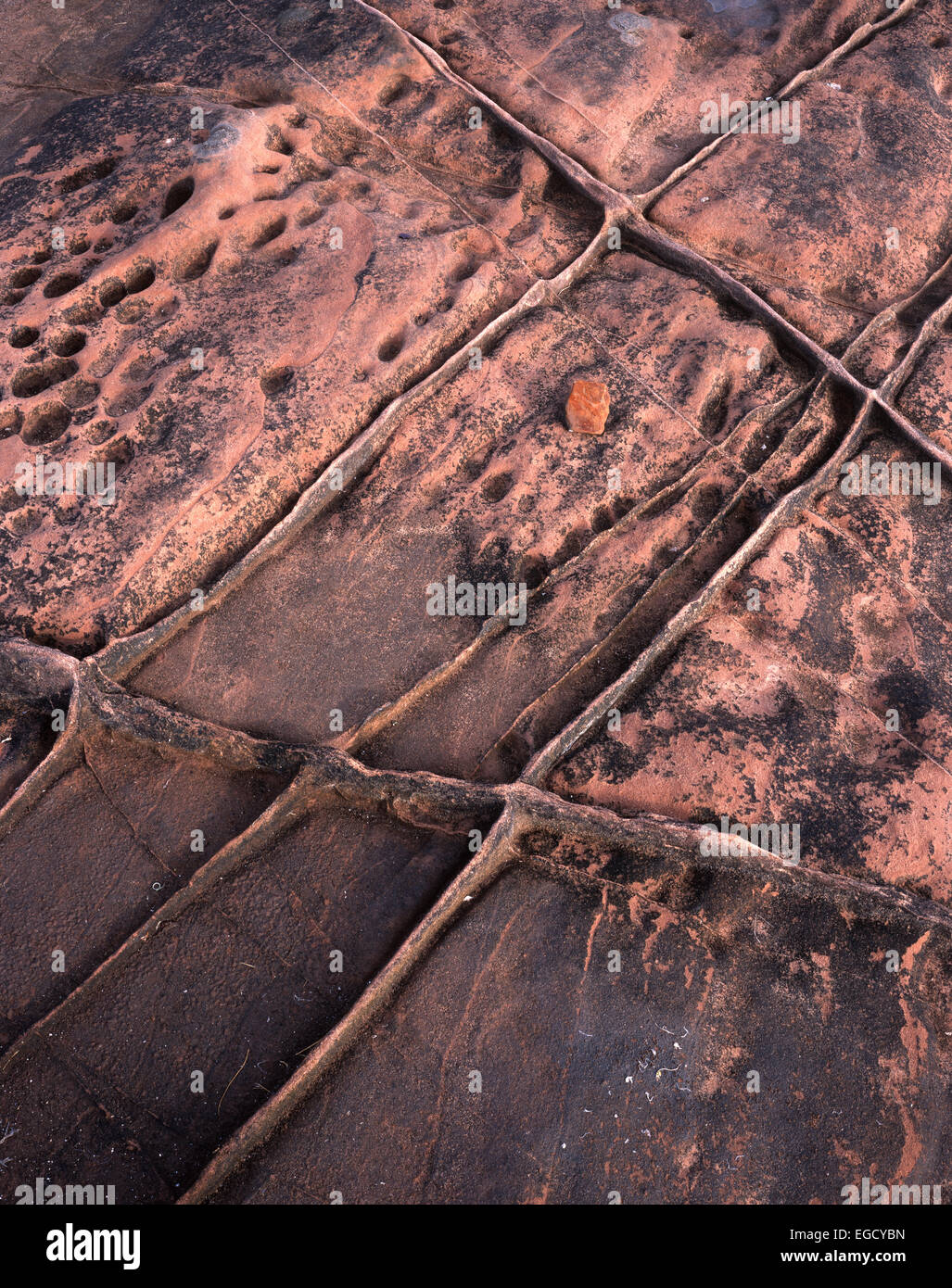 Sandstone shore detail, Pirate's Cove, Corrie, Arran, Scotland Stock ...
