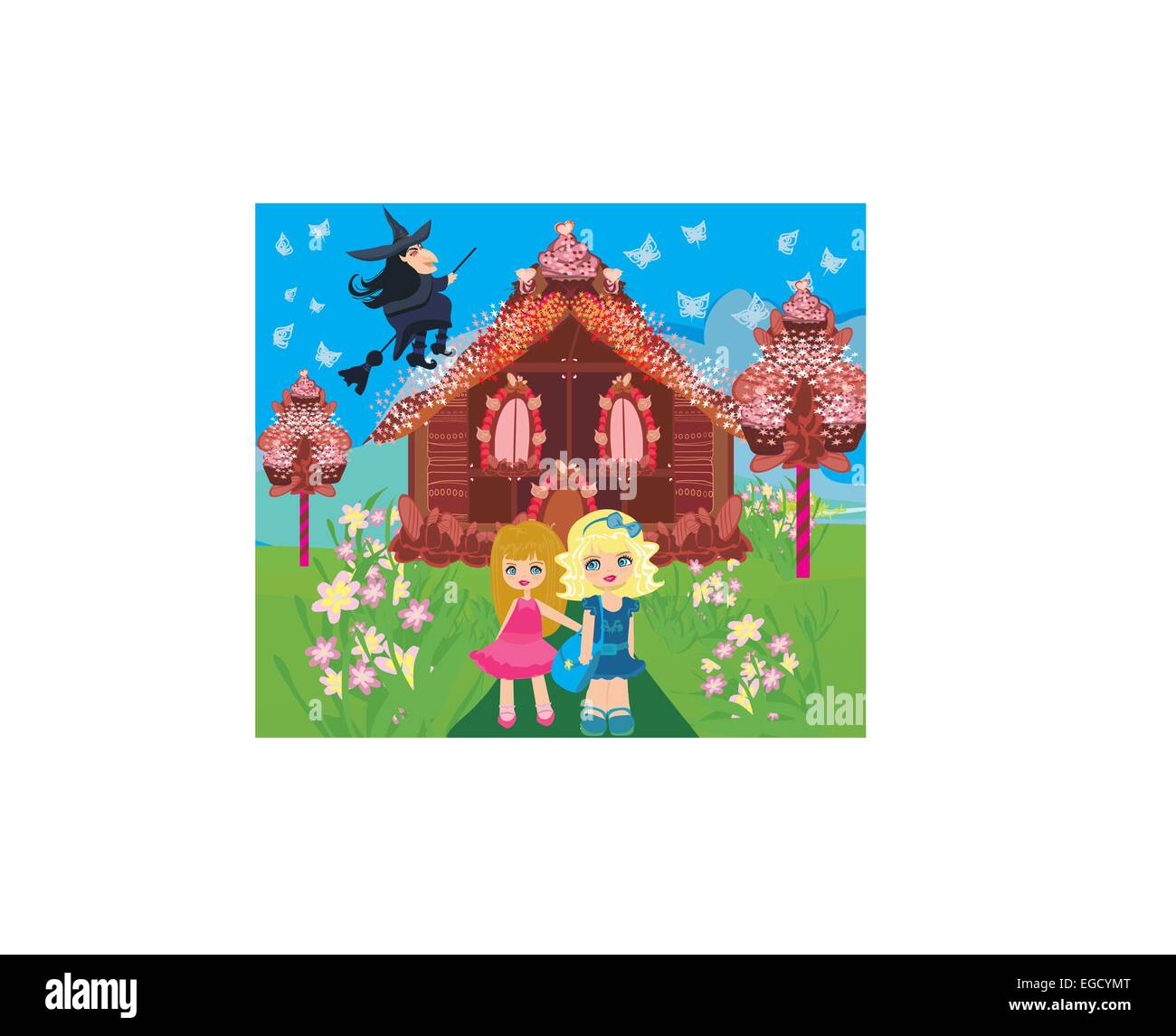 Children baking Stock Vector Images - Alamy