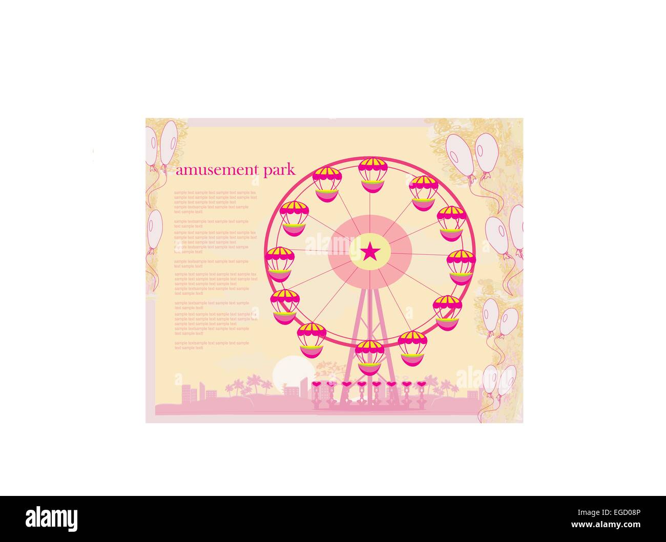 Abstract card amusement park illustration hi-res stock photography and ...