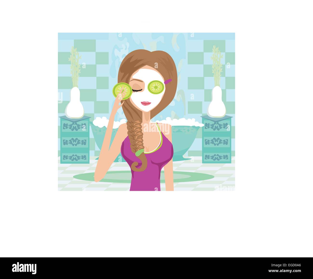 Applying decoration Stock Vector Images - Alamy