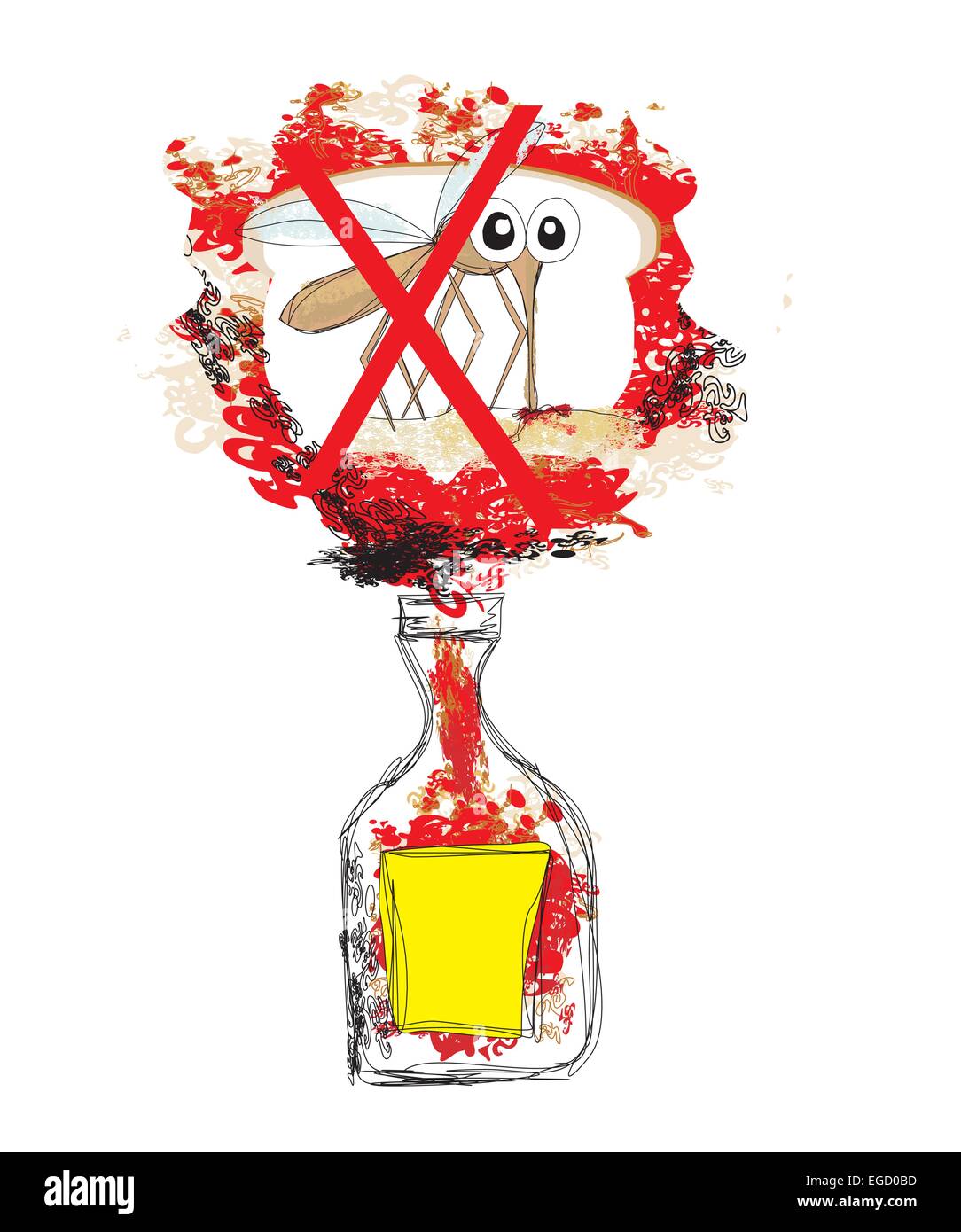mosquito poison bottle Stock Vector Image & Art - Alamy