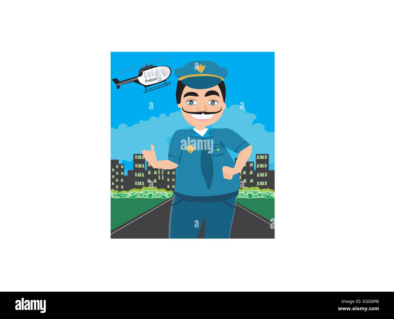 Night Patrol Police Stock Vector Image & Art - Alamy