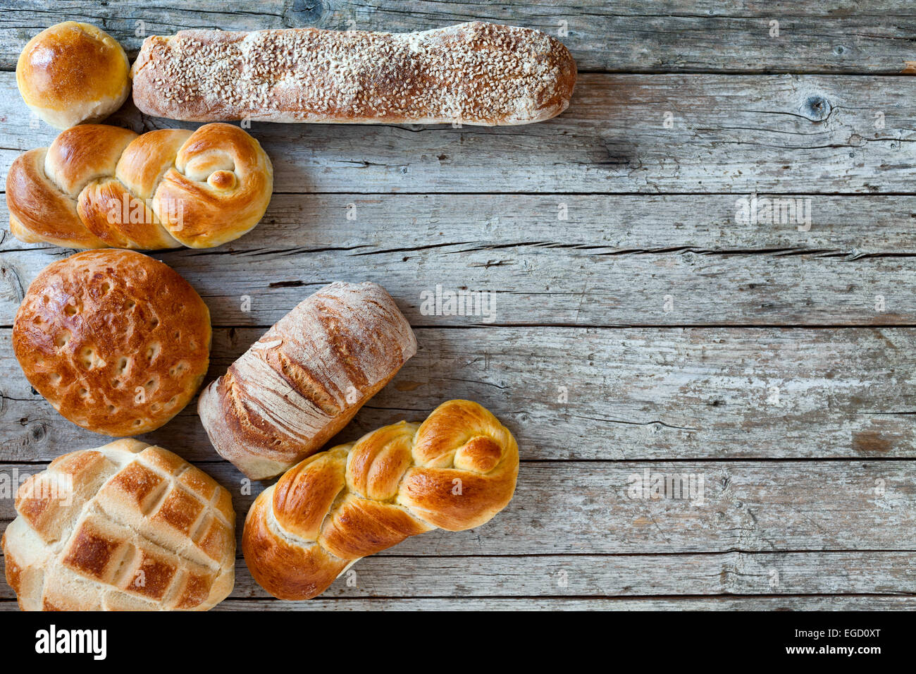 Various Bread Types Stock Photo - Alamy