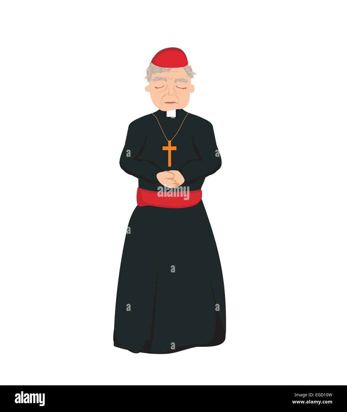 Catholic priest on a white background, vector Stock Vector Image & Art ...
