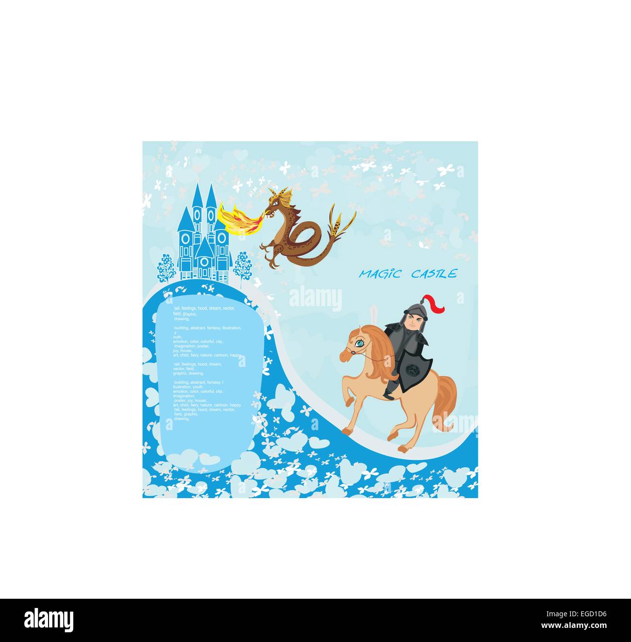 dragon attacks the castle Stock Vector Image & Art - Alamy