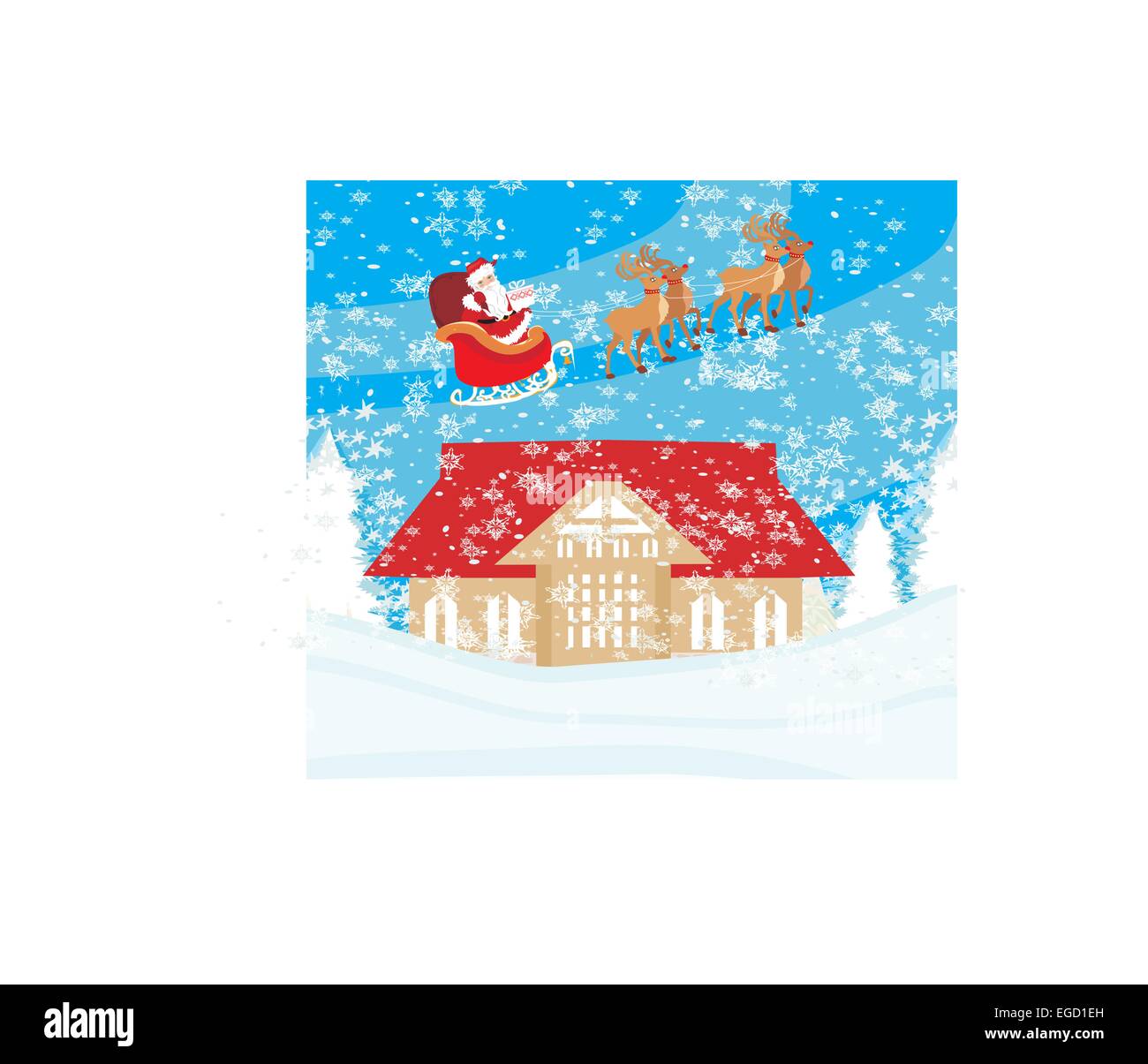 Night snowfall over city Stock Vector Images - Alamy