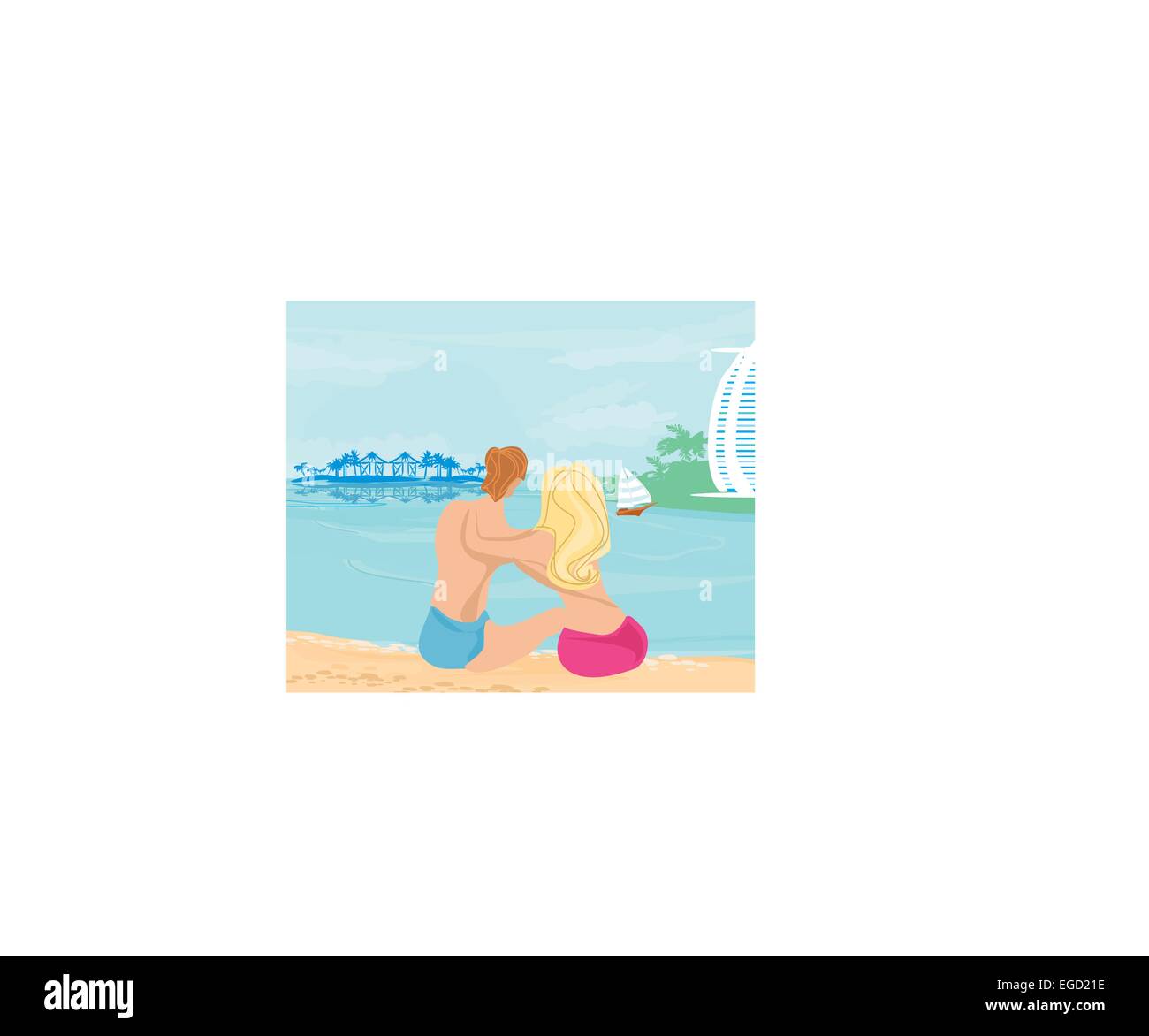 Hotel Couple Talking Stock Vector Images Alamy
