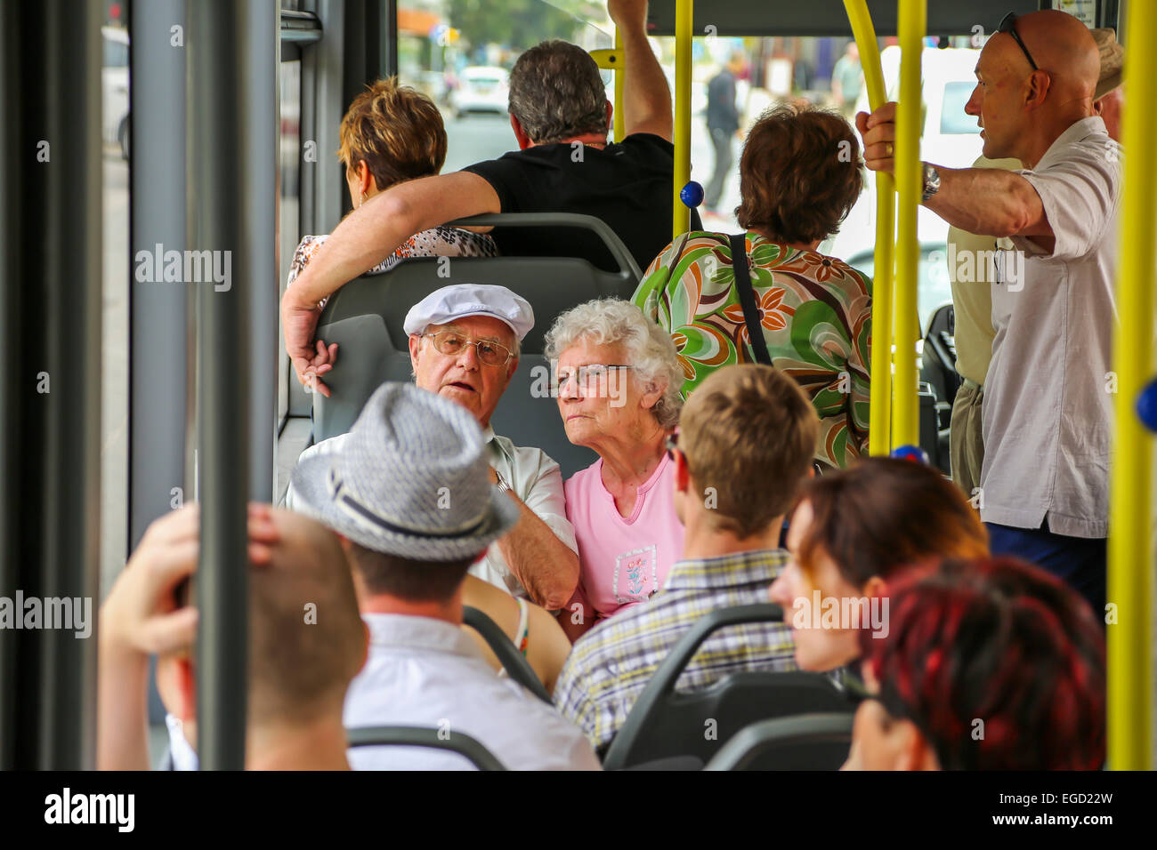 On a crowded bus Stock Photo - Alamy