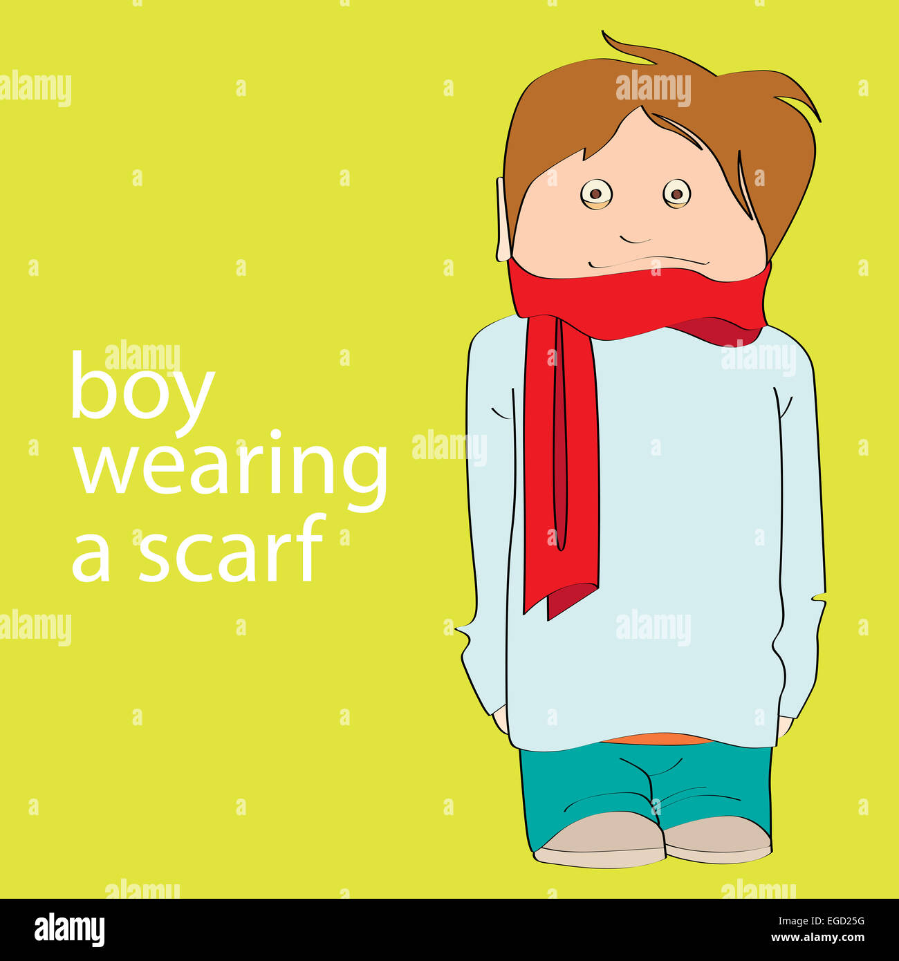 boy wearing a scarf Stock Photo - Alamy