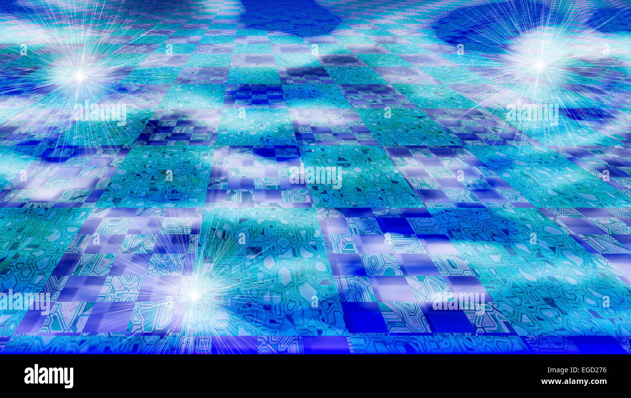 Cloud computing concept showing circuits over sky clouds Stock Photo ...