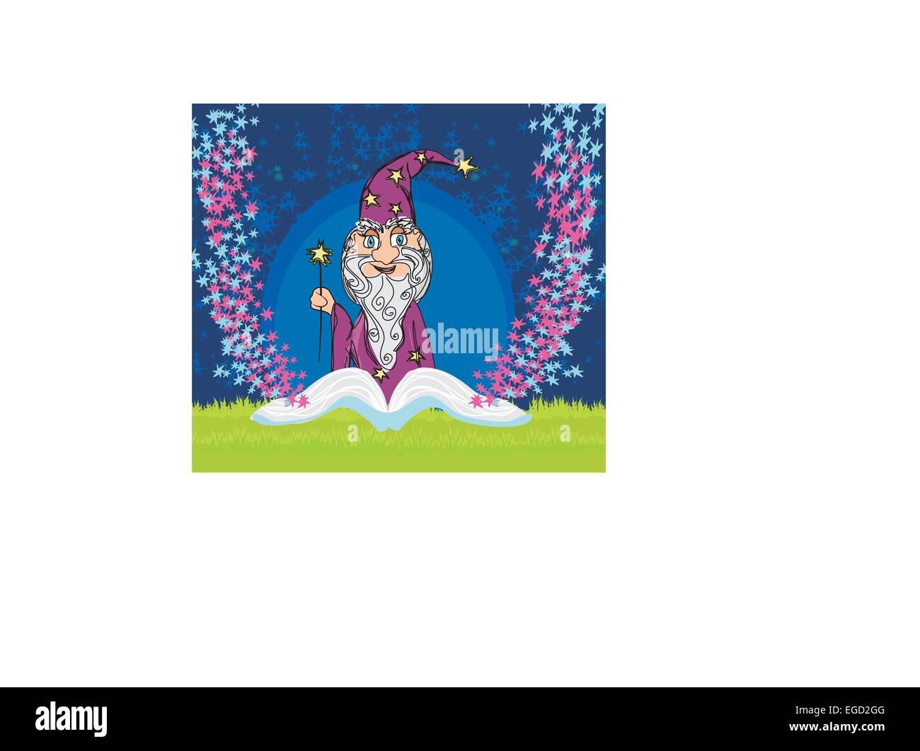 funny wizard and magic book Stock Vector Image & Art - Alamy