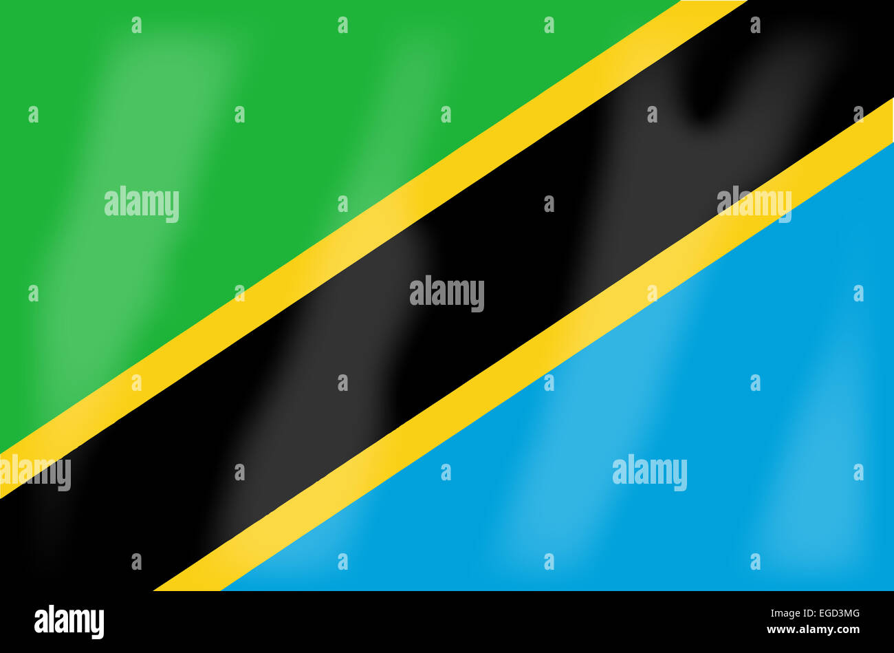 The flag of the African country Tanzania Stock Photo - Alamy
