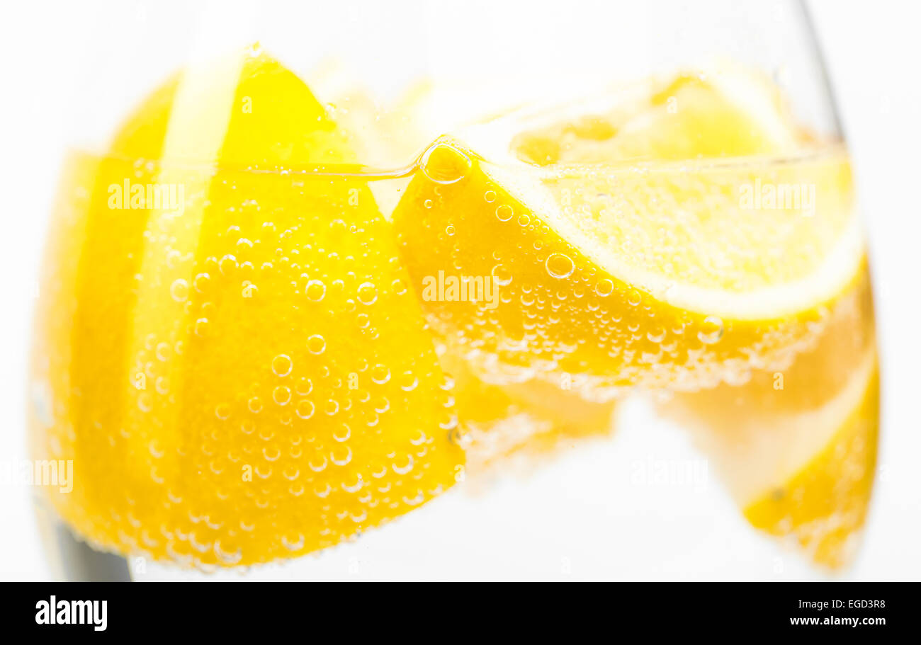 lemon in glass Stock Photo - Alamy