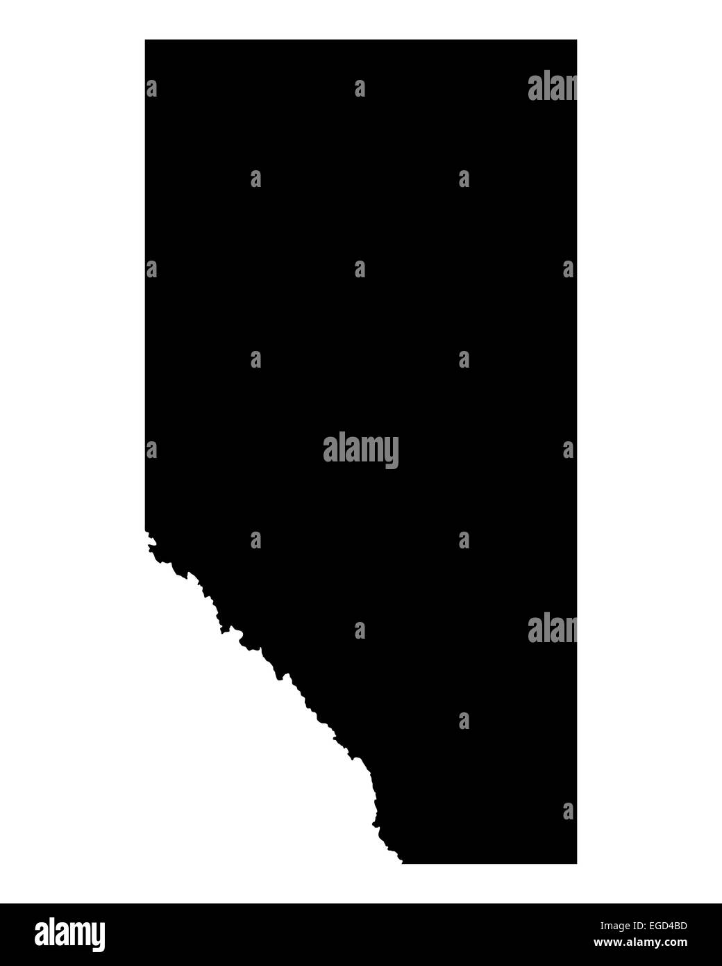 Map of Alberta Stock Photo - Alamy