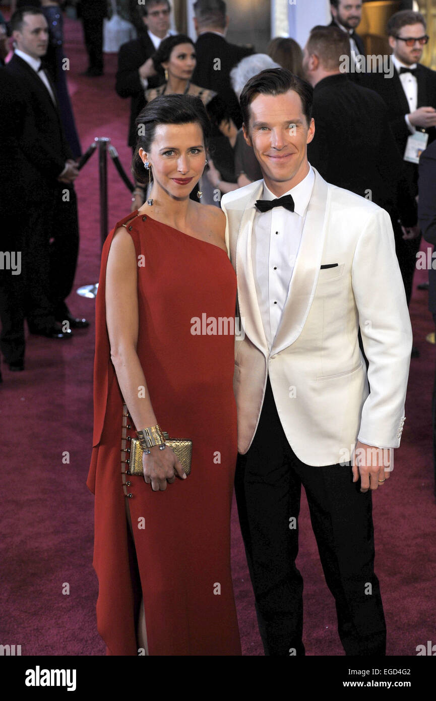 Benedict Cumberbatch and wife Sophie Hunter attend the 87th Academy ...
