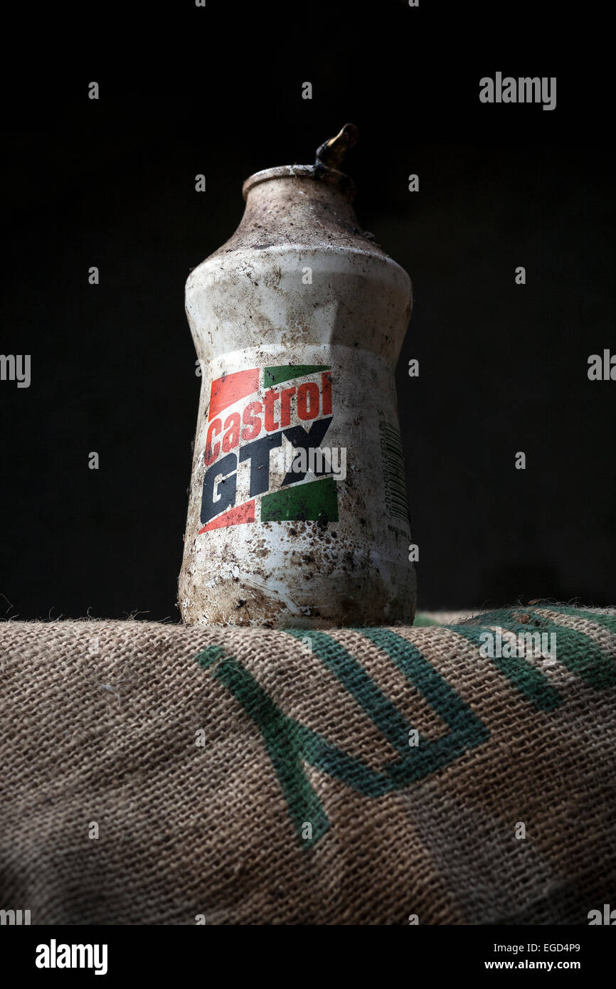 oily castrol gtx oil, motor, car, can, gallon, label, jerrycan, fuel ...