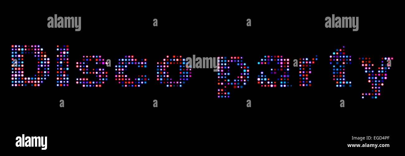 Disco font hi-res stock photography and images - Alamy