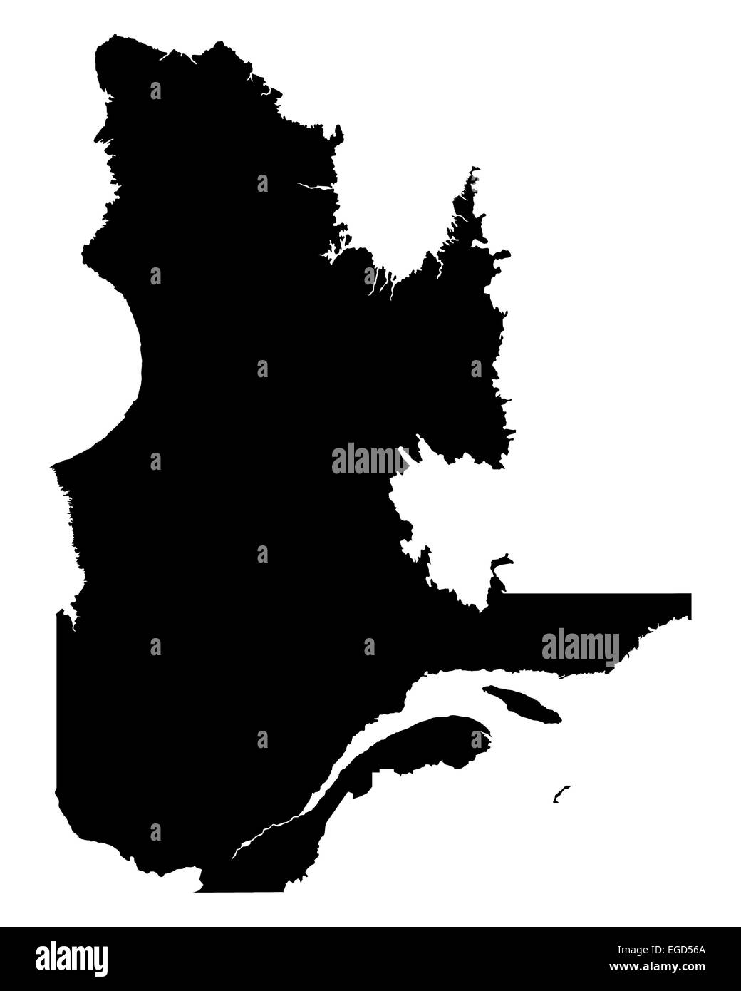 Map of Quebec Stock Photo - Alamy