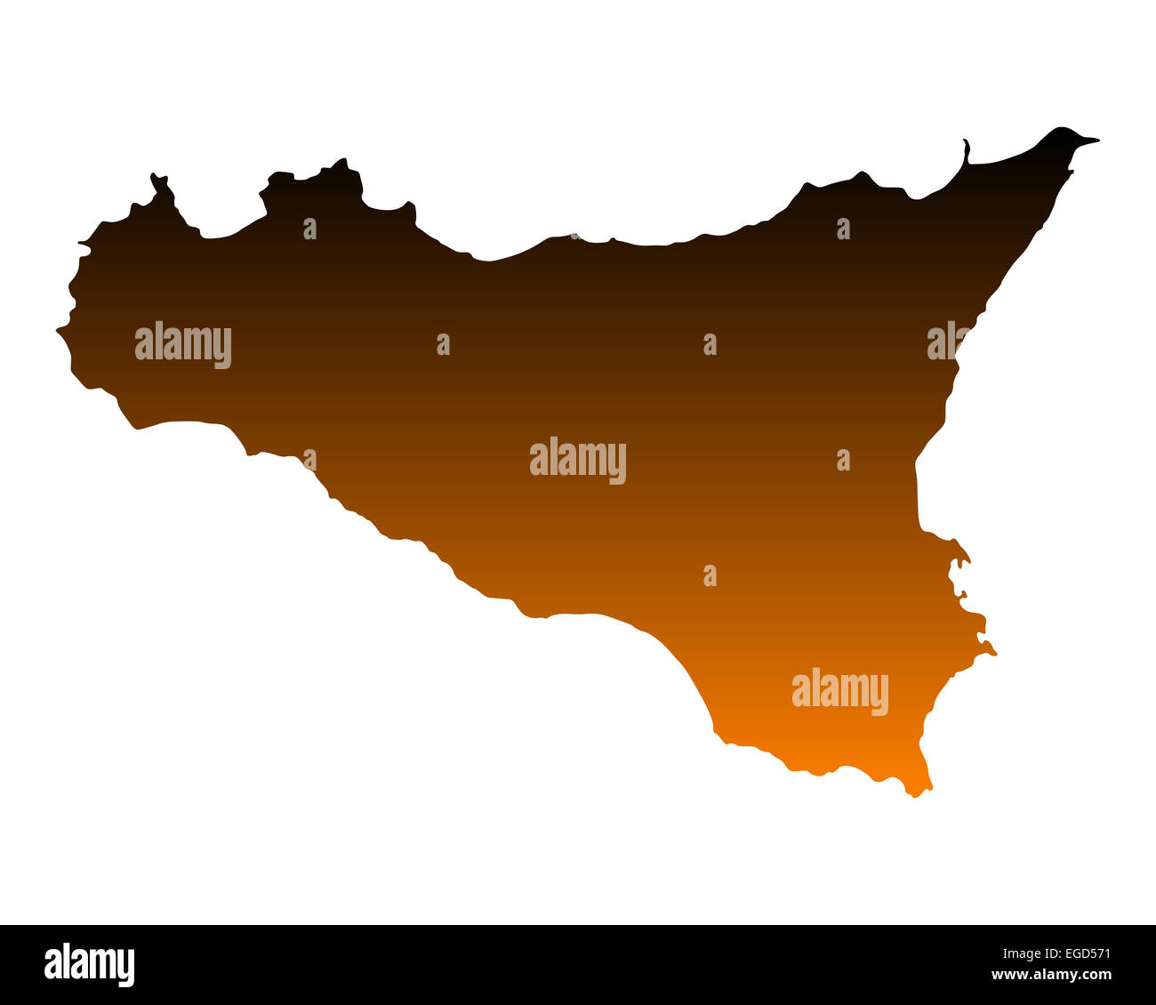 Island sicilia map Cut Out Stock Images & Pictures - Alamy