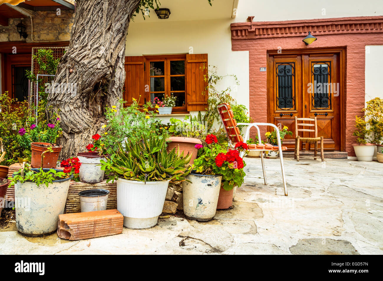 Beautiful Omodos village in Cyprus Stock Photo - Alamy