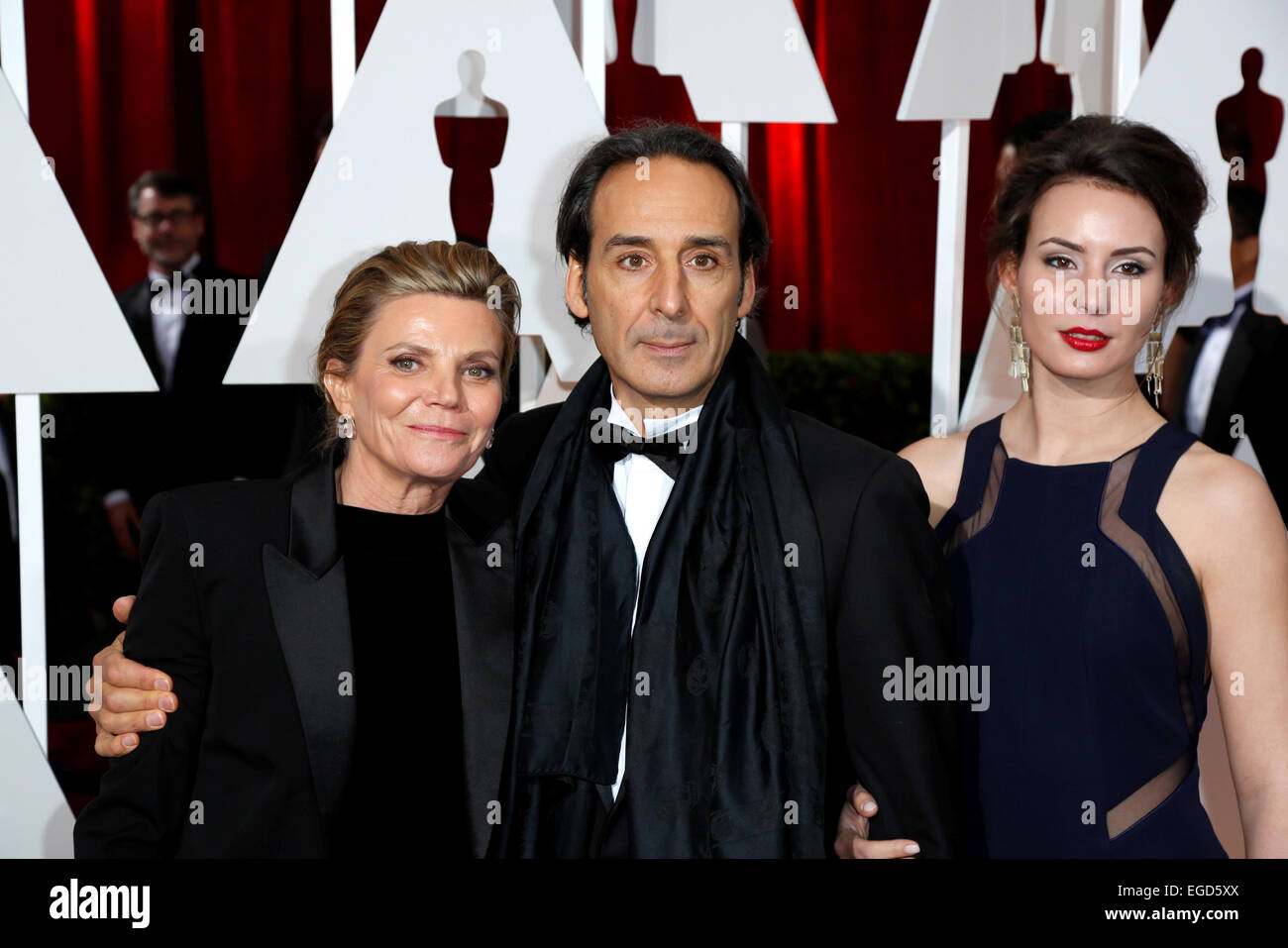 Score Producer Dominique LeMonnier (l), composer Alexandre Desplat, and ...
