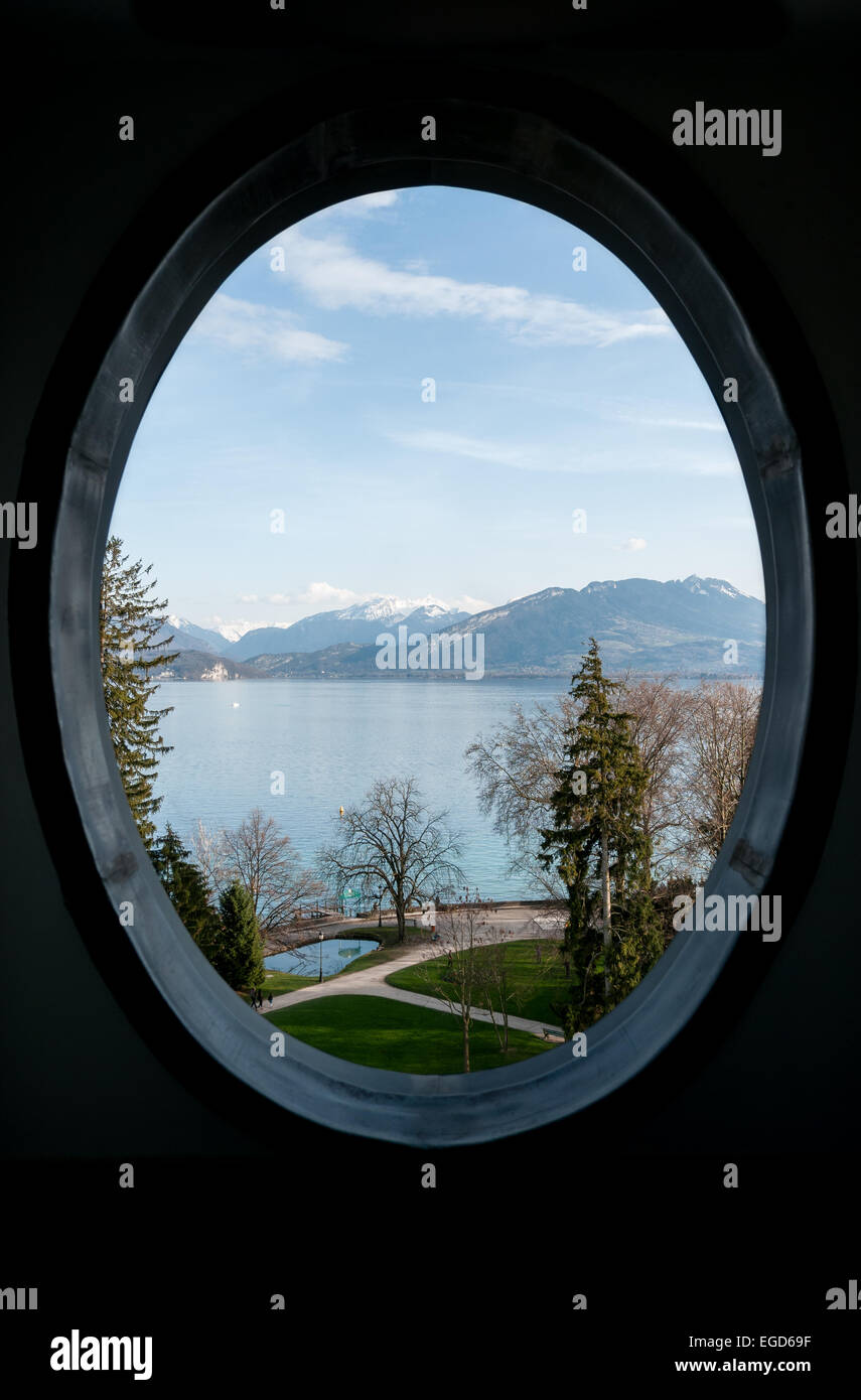 Morning view through a window Stock Photo - Alamy