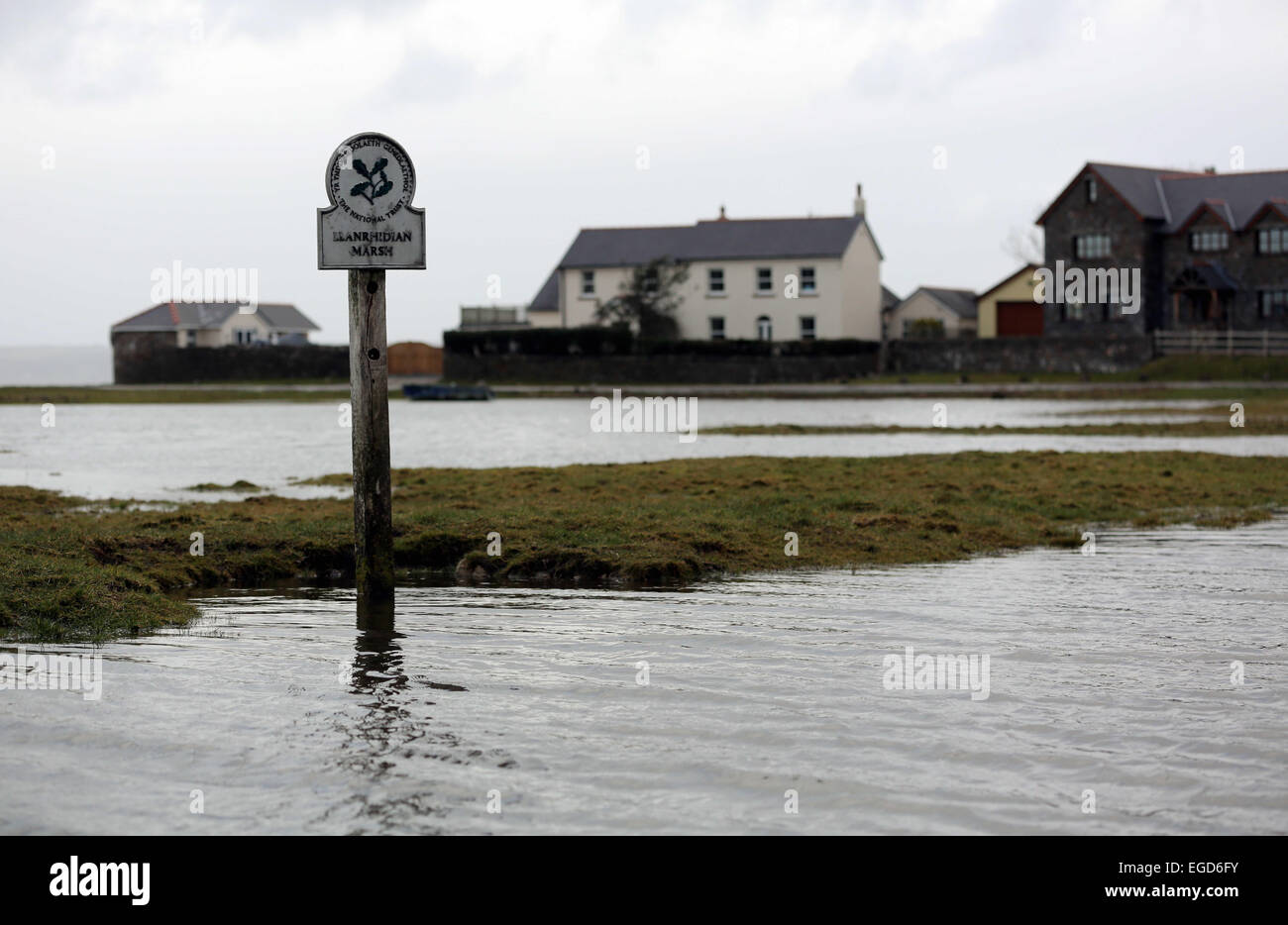 Crofty, UK. Monday 23 February 2015 Pictured: A National Trust ...