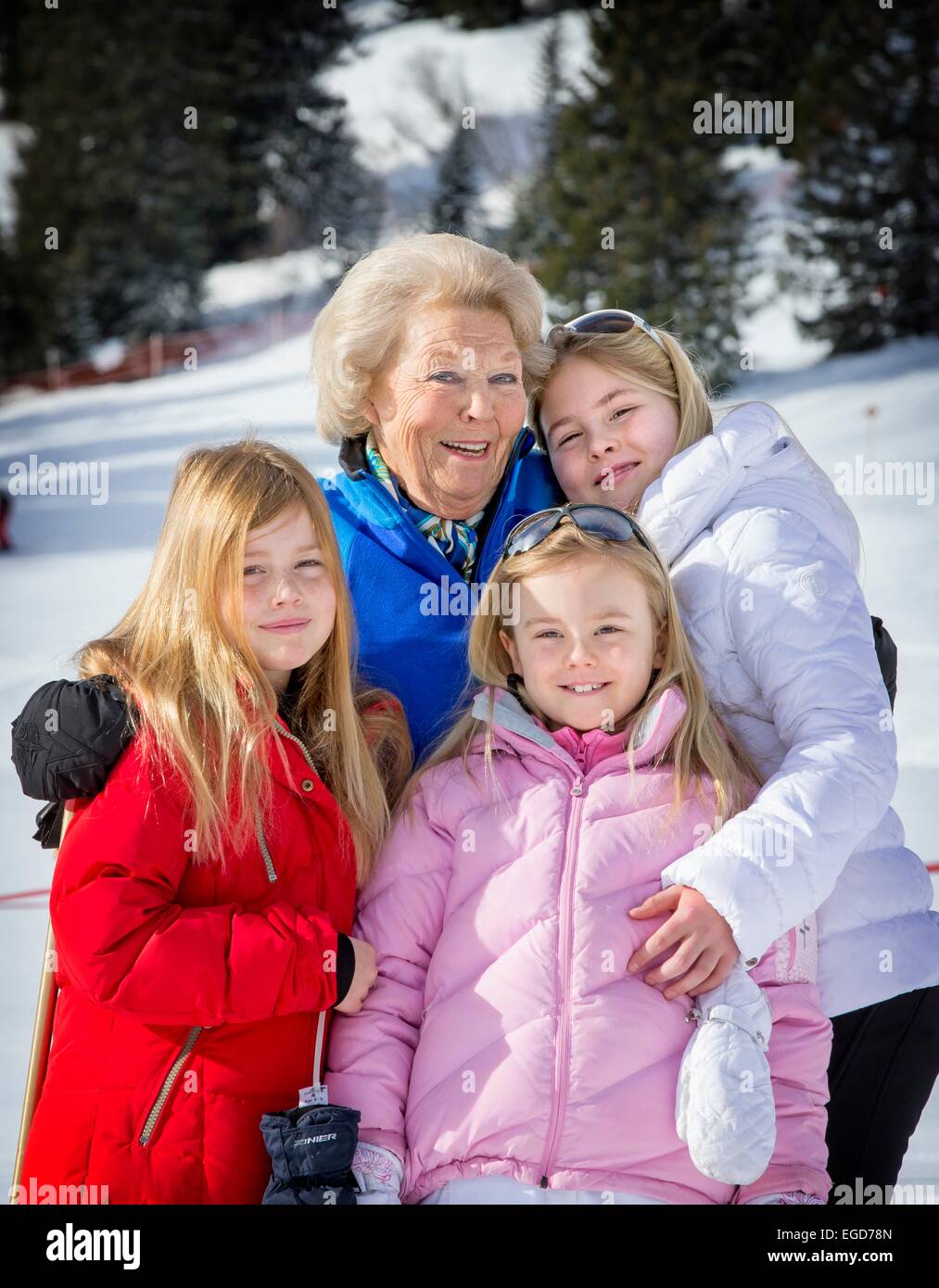 Lech, Austria. 23rd February, 2015. Princess Beatrix of The Netherlands ...