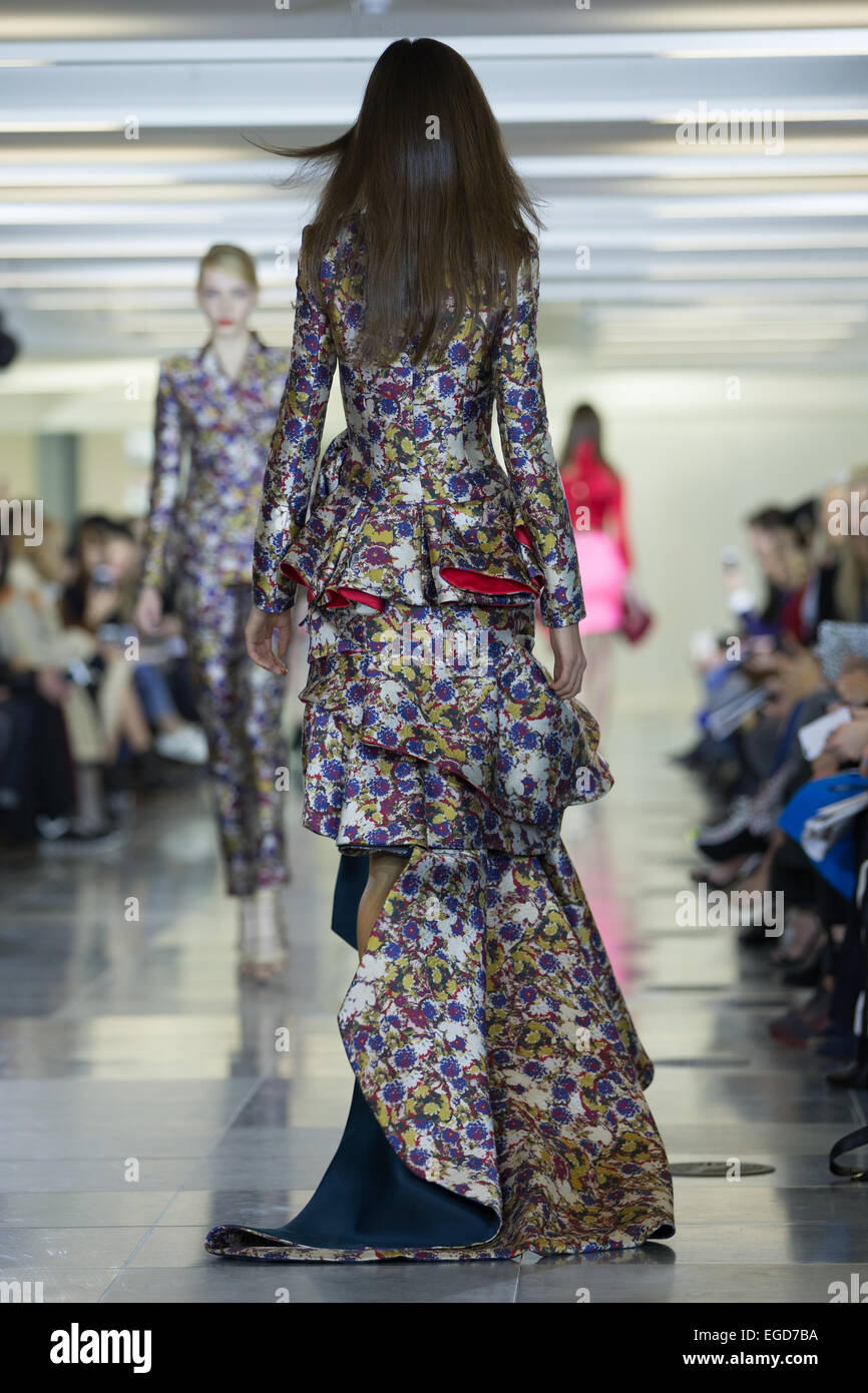 London, UK. 23rd February, 2015. Antonio Berardi shows his Autumn ...