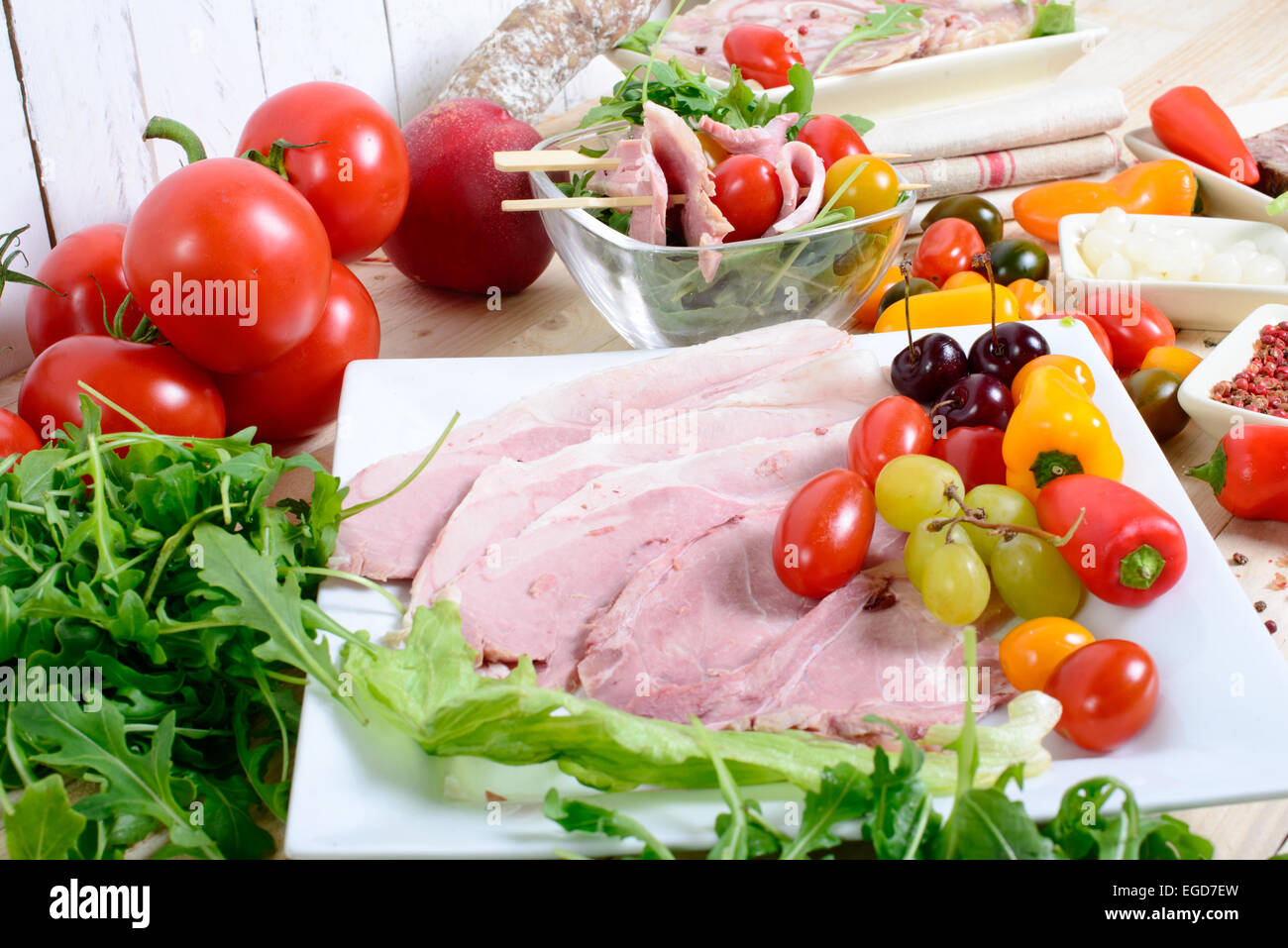 Cold cuts and salad hi-res stock photography and images - Alamy