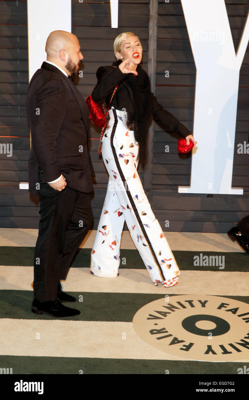 Los Angeles, California, USA. 22nd February, 2015. Singer Miley Cyrus ...