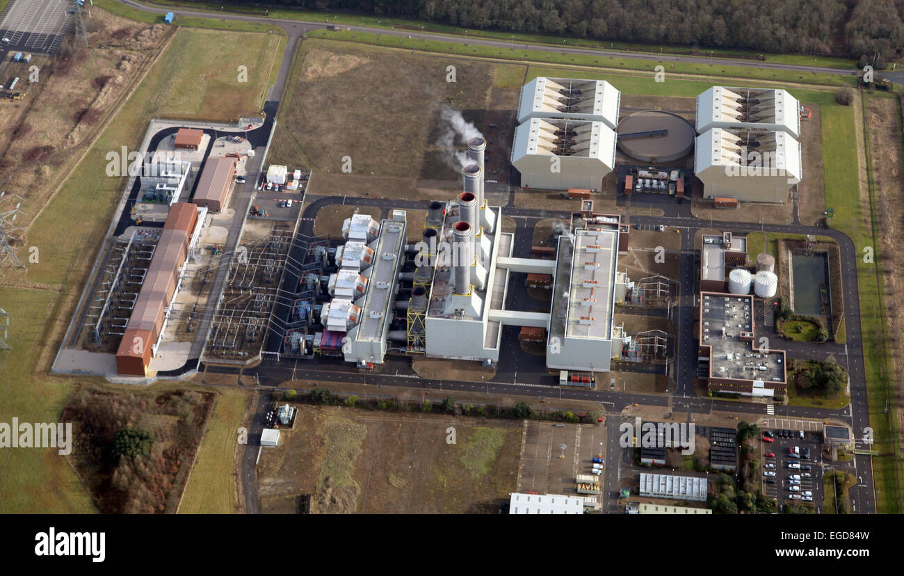 aerial view of Killingholme B Power Station run by e-on near Immingham ...