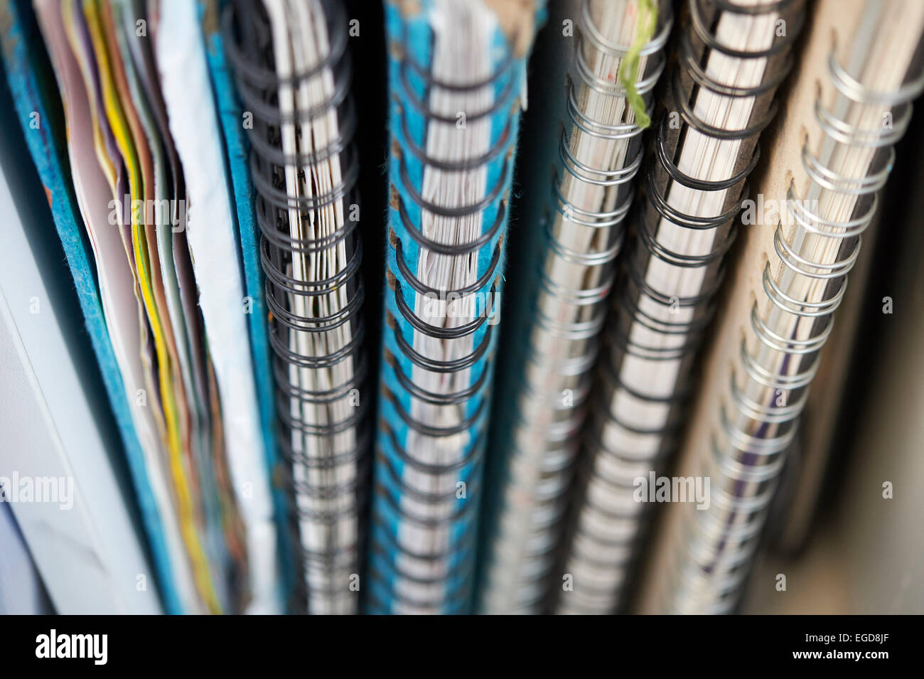 ring bound textbooks Stock Photo - Alamy