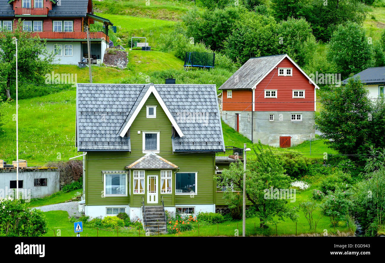 Typical norwegian style houses in hi-res stock photography and images ...