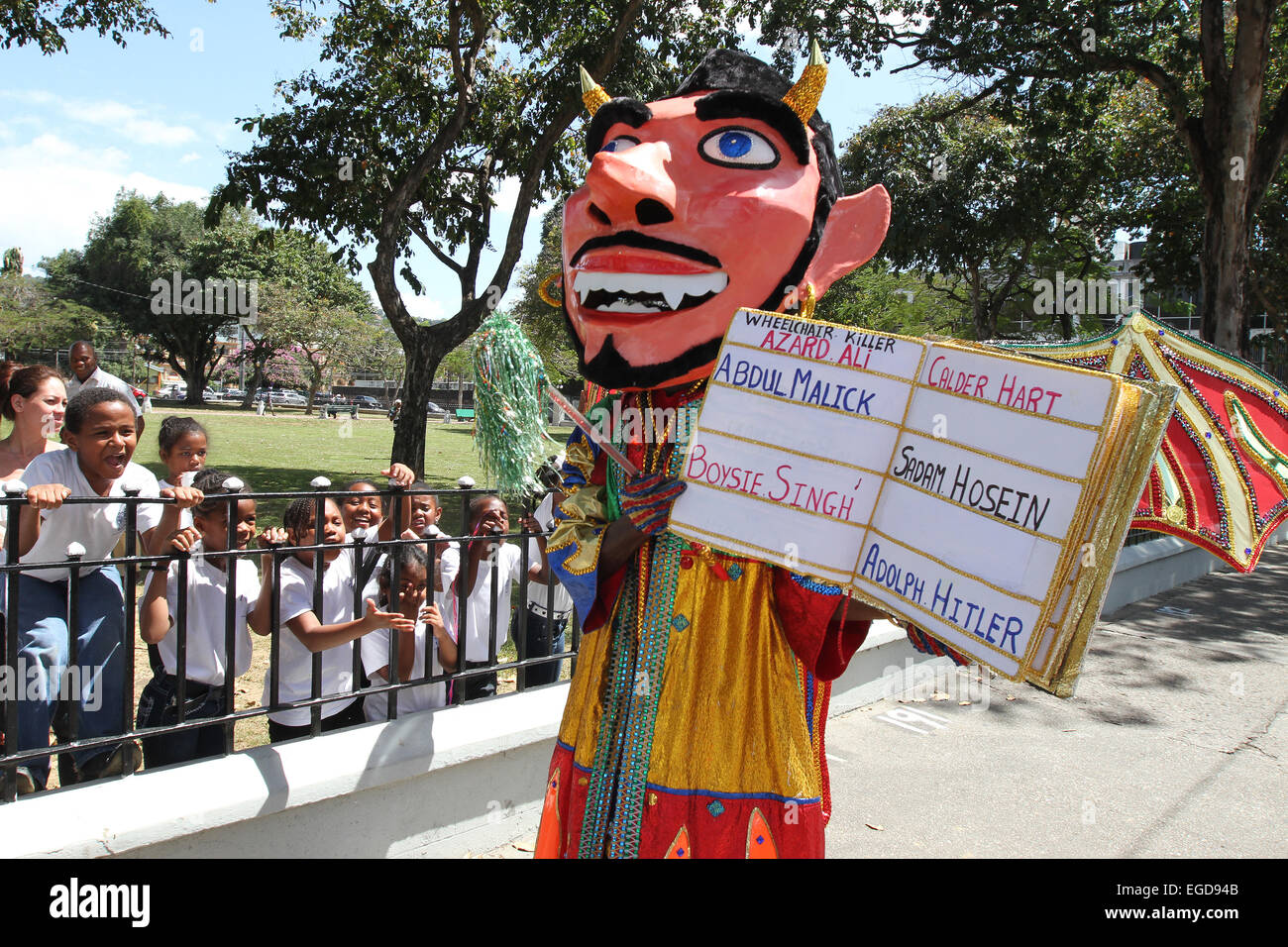 The Book Man character performs for children along Frederick Street ...