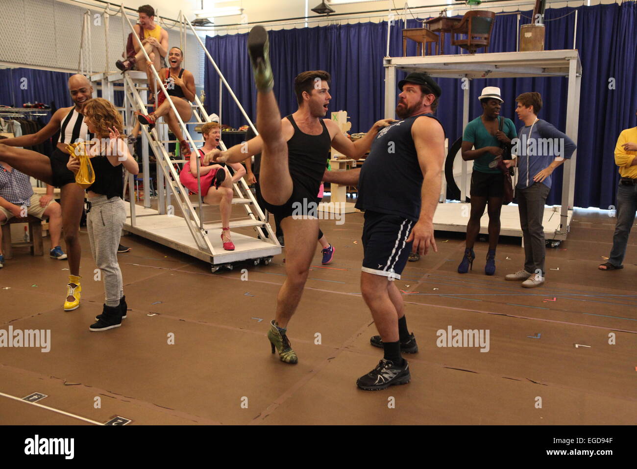 Creators Cyndi Lauper, Harvey Fierstein, Jerry Mitchell and the Cast of ...