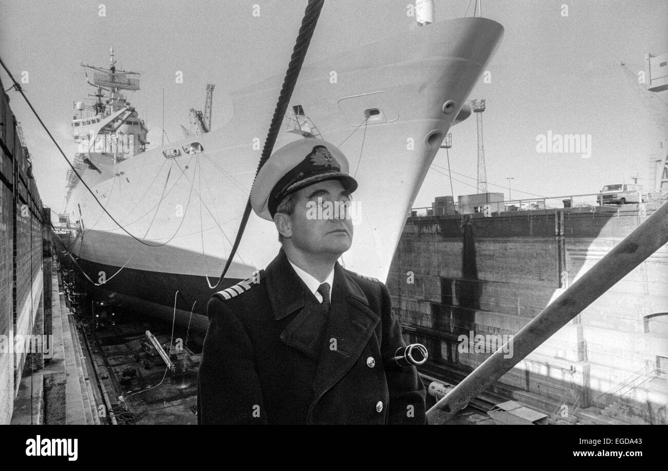Captain Neil Rankin, commanding officer of HMS Ark Royal, photographed ...