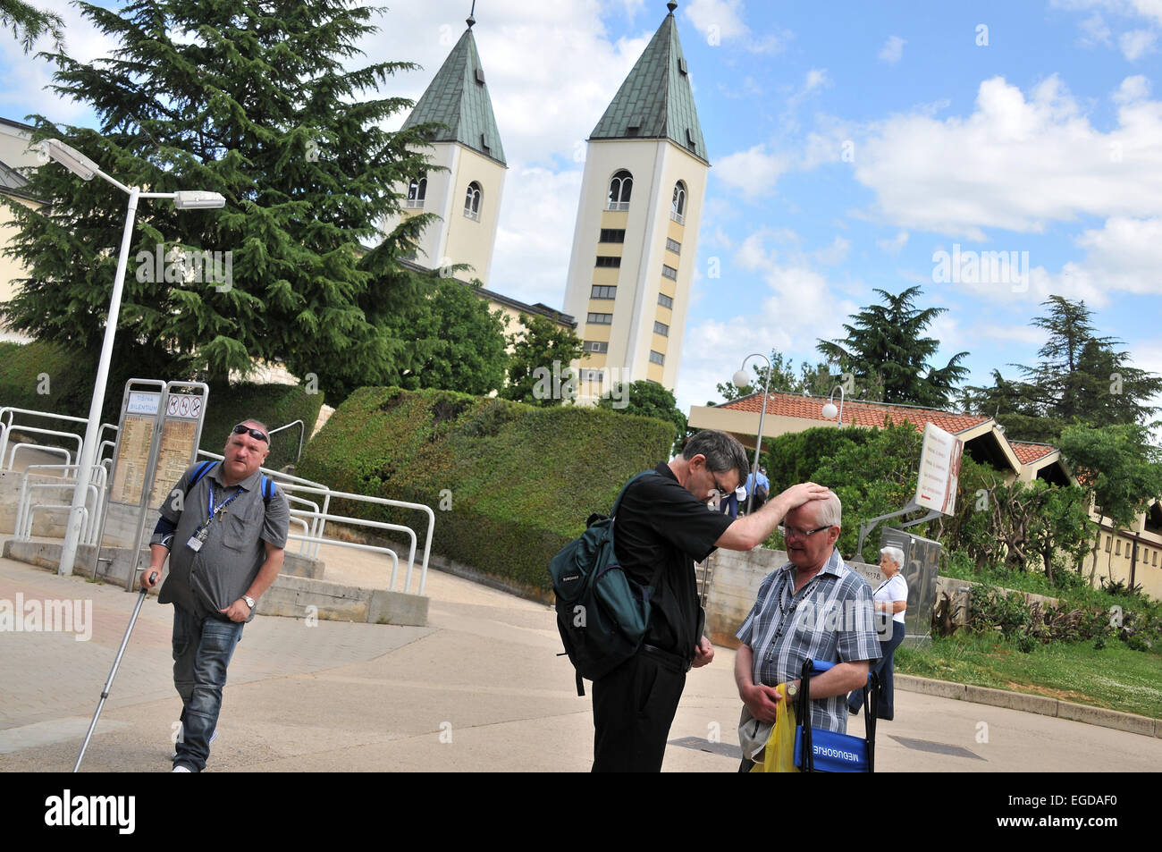 Church of St James, pilgrimage town of Medugorje south of Mostar ...