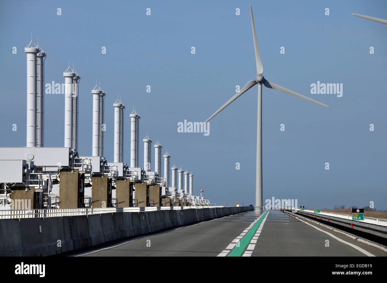Delta works, protection system against floods and storms, Zeeland, The ...