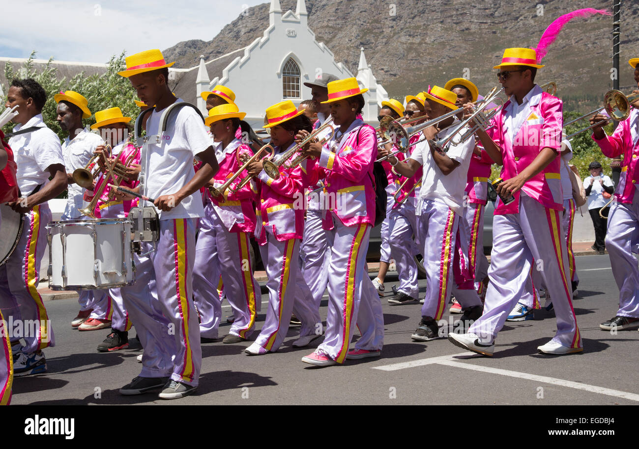Colourful marching band in Franschhoek Western Cape South Africa Stock ...