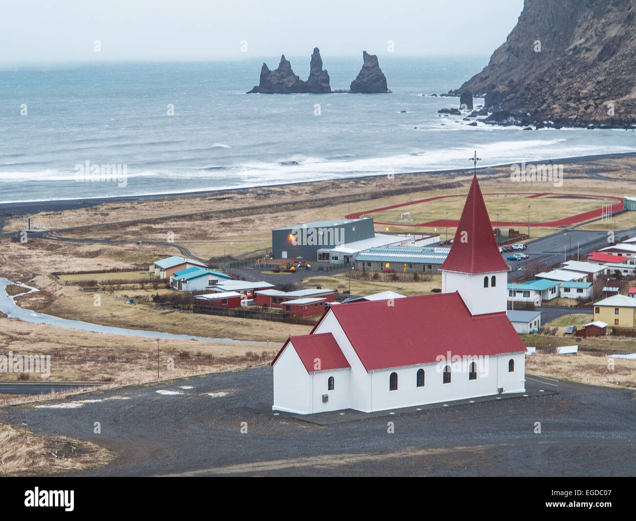 Church at Vik Iceland Stock Photo - Alamy
