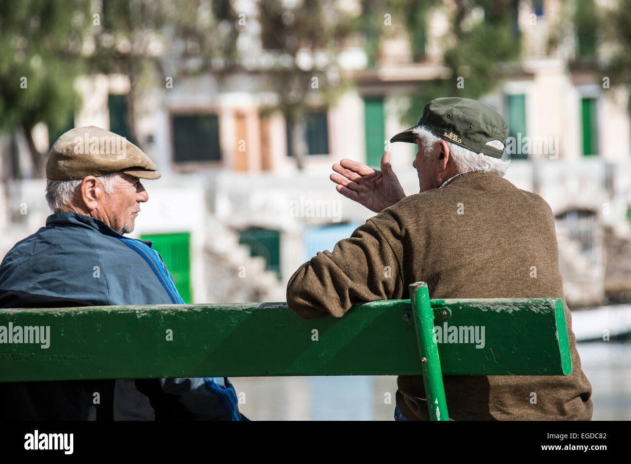Rear view two senior men hi-res stock photography and images - Alamy