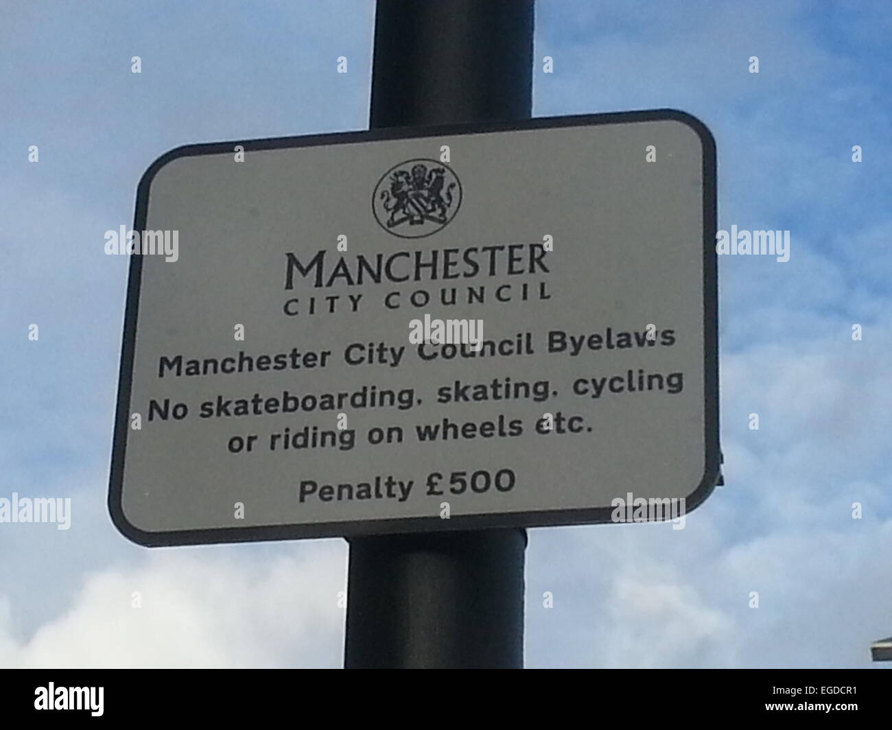 Manchester city council sign hi-res stock photography and images - Alamy
