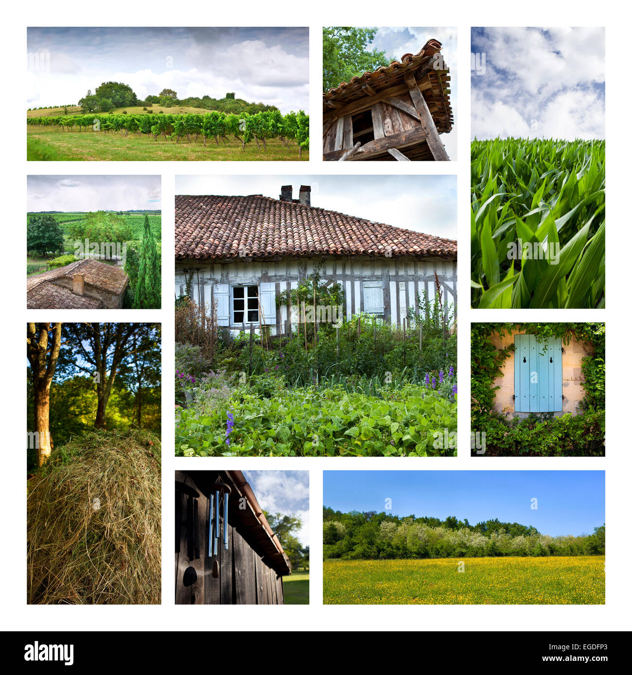 Summer countryside house farm Cut Out Stock Images & Pictures - Alamy
