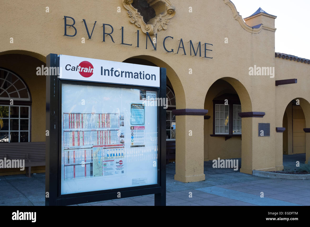 Caltrain station in downtown burlingame hi-res stock photography and ...