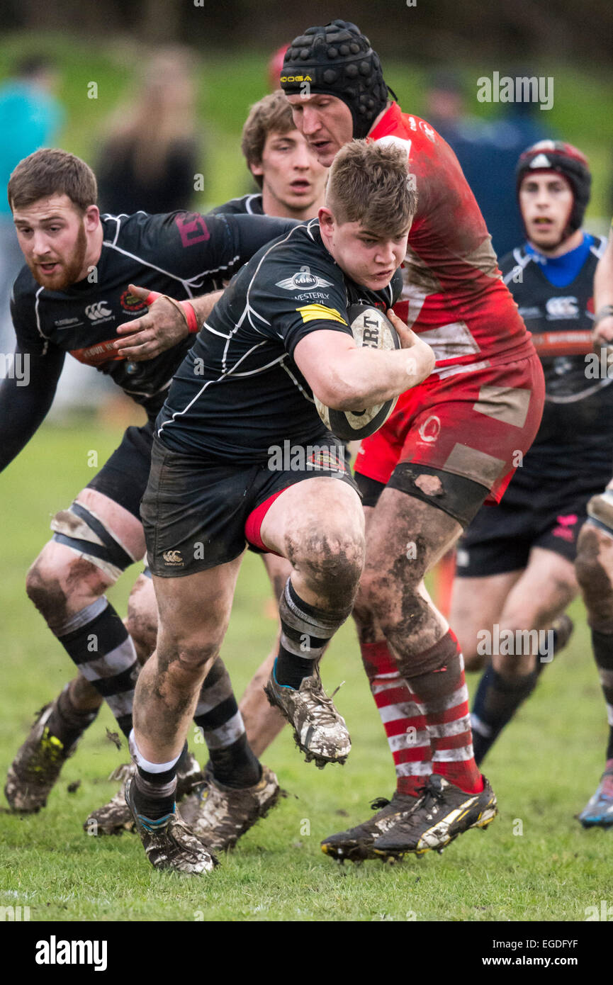 Rugby player running with ball Stock Photo - Alamy