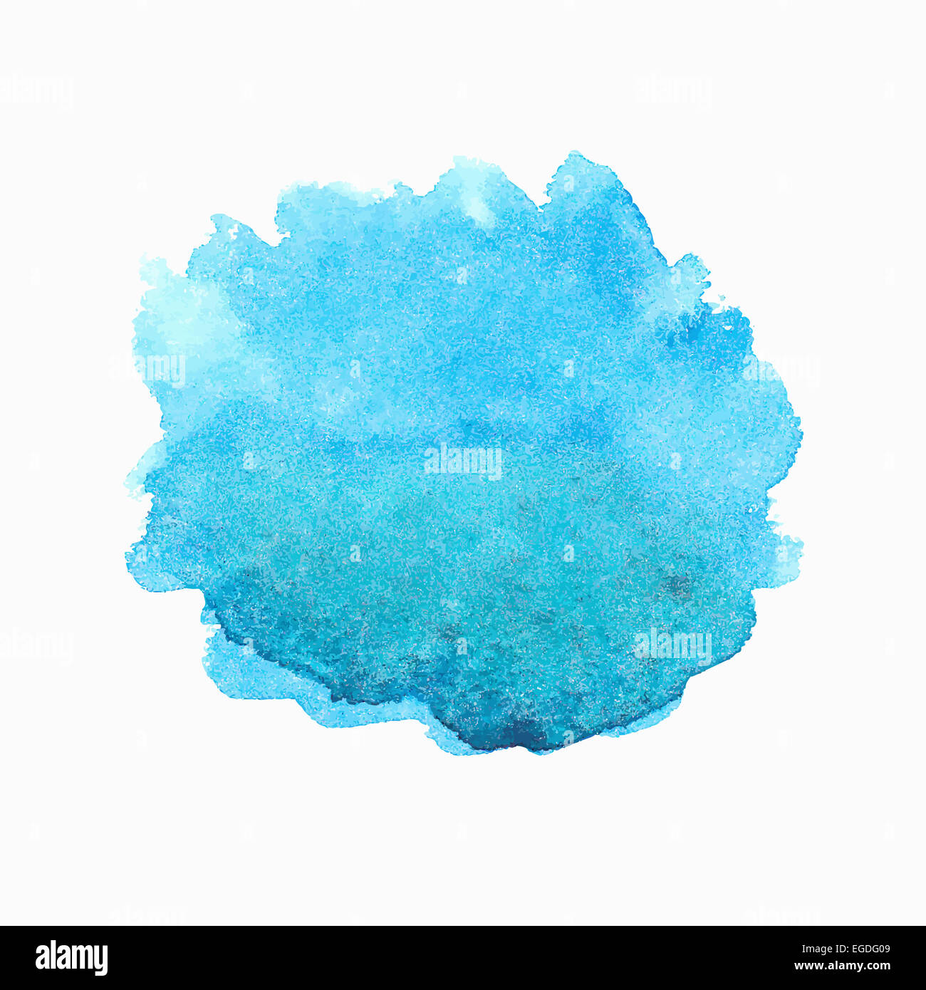 Bright blue watercolor spot Stock Photo - Alamy