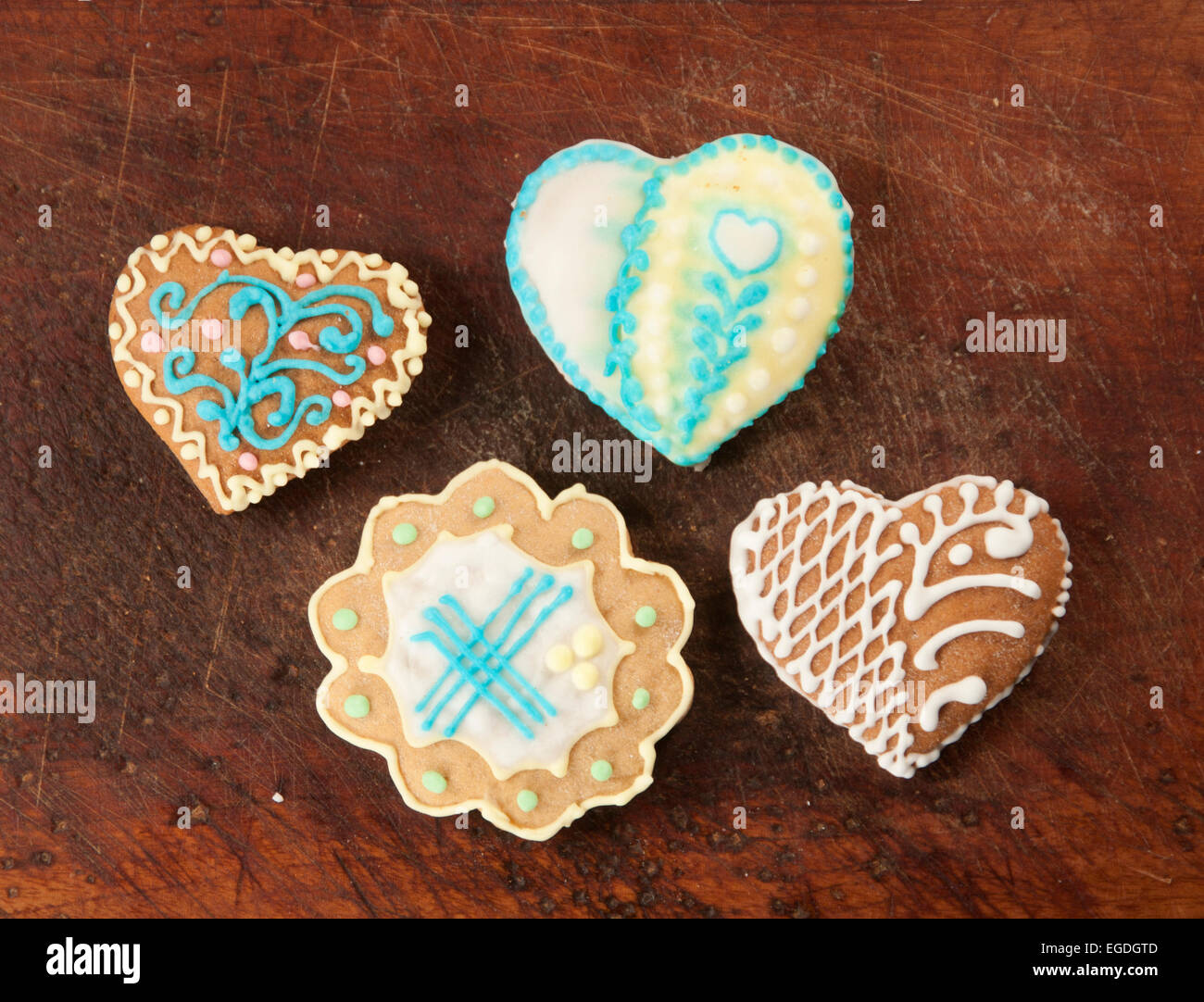 Cakes collection on a timber board, closeup Stock Photo - Alamy