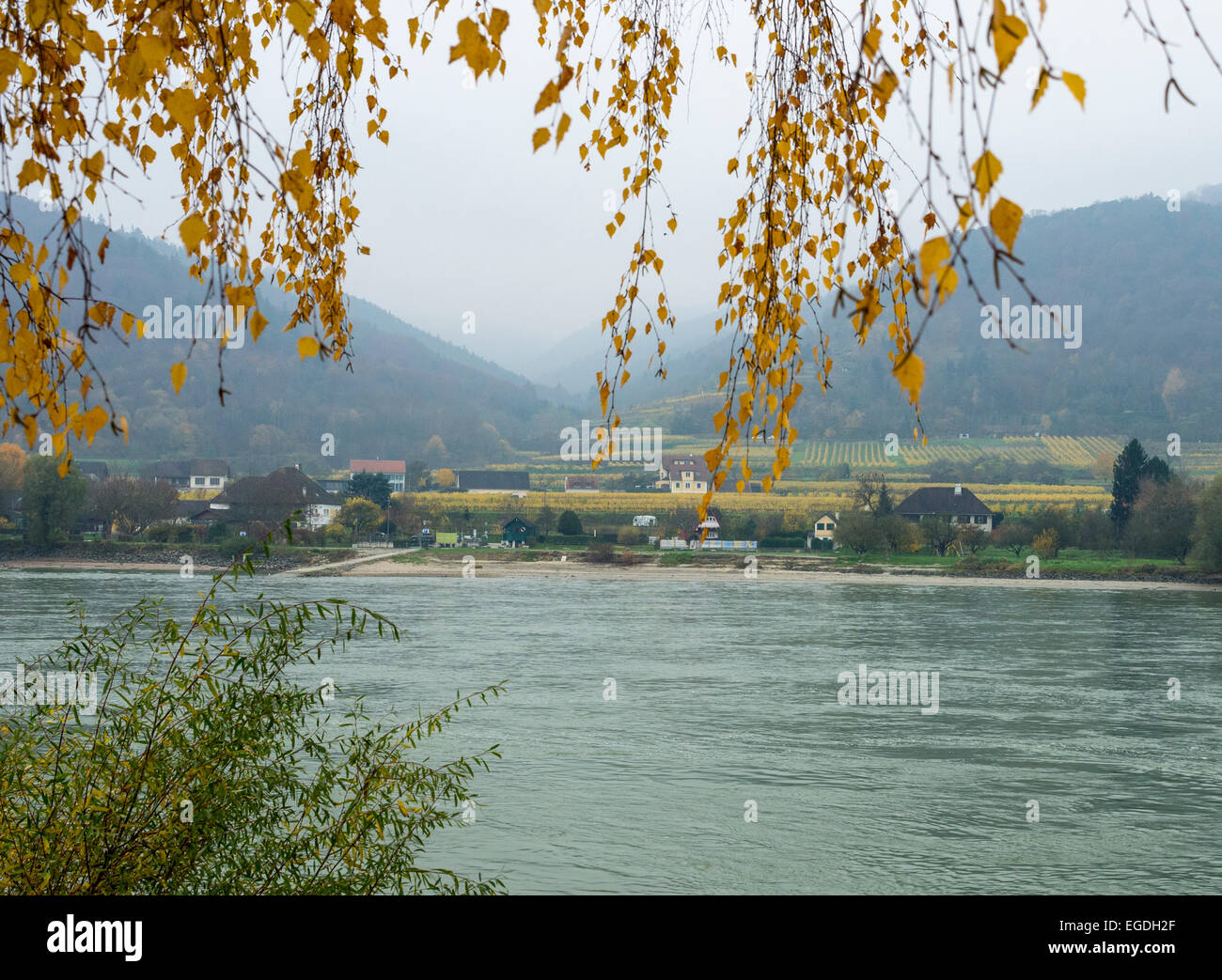 River Danube Durnstein Austria Autumn Wachau Valley Stock Photo - Alamy