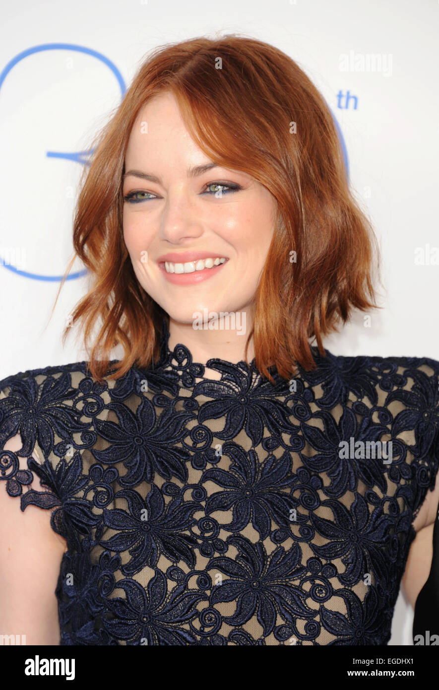 EMMA STONE US film actress in February 2015.Photo Jeffrey Mayer Stock ...
